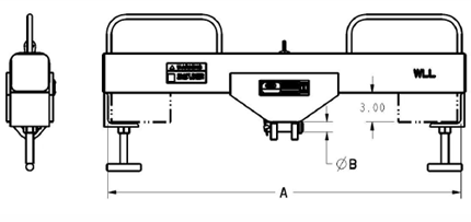 Forklift Lifting Beams - Inside Pin Mount